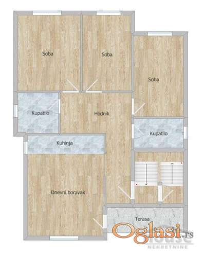 STAN - VETERNIK - VETERENIK - 74m2 - 137200 evra