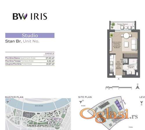 Iris, studio, uskoro useljiv ID#1185