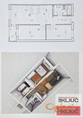 NAJLON PIJACA, 50m2, Dvoiposoban sa pdv, Izgradnja,gratis parking mesto