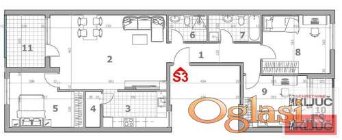 BLIZINA LIPOV GAJA, 103m2+100 m2 krone terase Četvorosoban sa pdv, Izgradnja