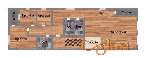 LUX Izgradnja na Tatarskom Brdu, 107m2 , Četvorosoban