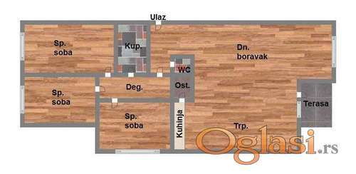 Izgradnja, PDV, troiposoban! Bulevar patrijarha Pavla! 83m2
