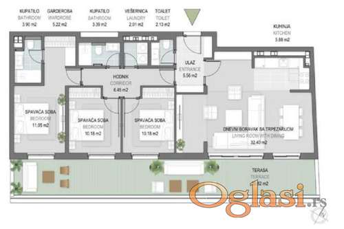 Luks 4.0 penthaus u bloku 65, Airport Garden 134m2