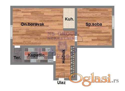 Dvosoban stan, 46m2, Novi Majur