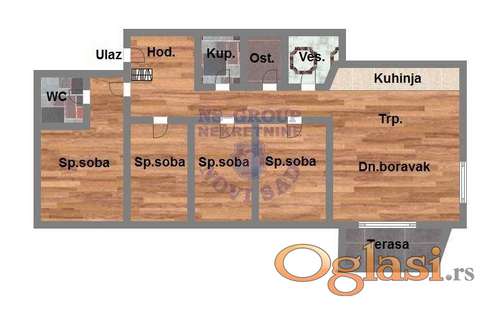 Prodaje se odlican petosoban stan na Trandzamentu