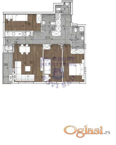 Četvorosoban stan u novom kompleksu,81m2