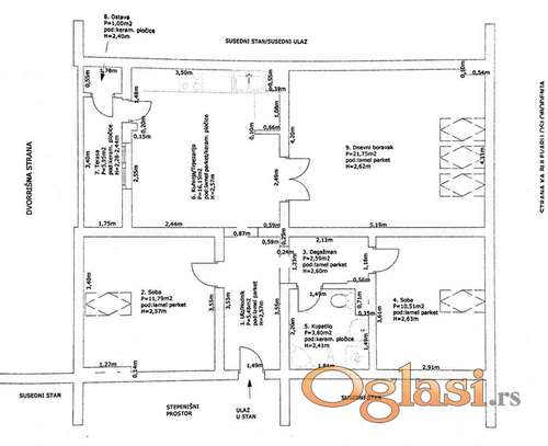Trosoban stan na Bulevaru