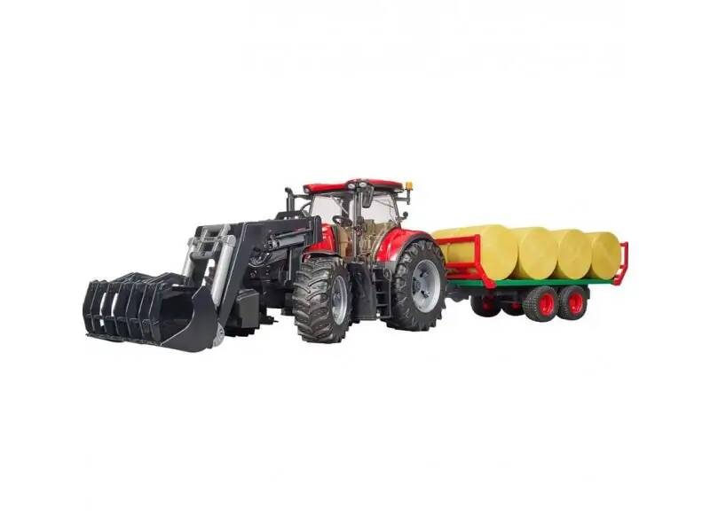 BRUDER TRAKTOR UTOVARIVAČ SA PRIKOLICOM ZA BALE