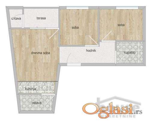 STAN - NOVI SAD - SOCIJALNO - 59m2 - 171100 evra