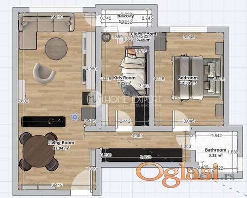 NOVI SAD - ŽELEZNIČKA STANICA - 59.00 m2