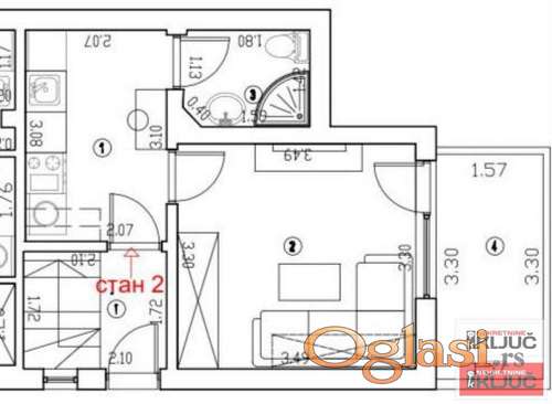 SREMSKA KAMENICA, 21m2, Jednosoban brzo useljiv
