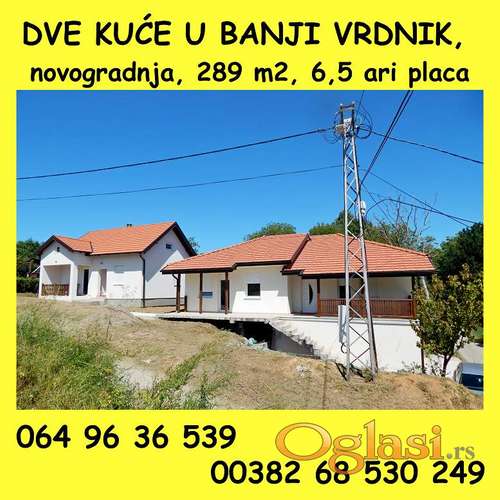 TOP PONUDA: 2 kuće u BANJI VRDNIK, 289 m2, na 6,5 ari placa