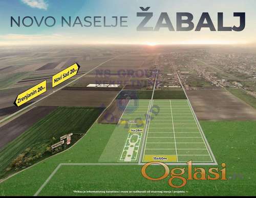 Žabalj - odličan građevinski plac