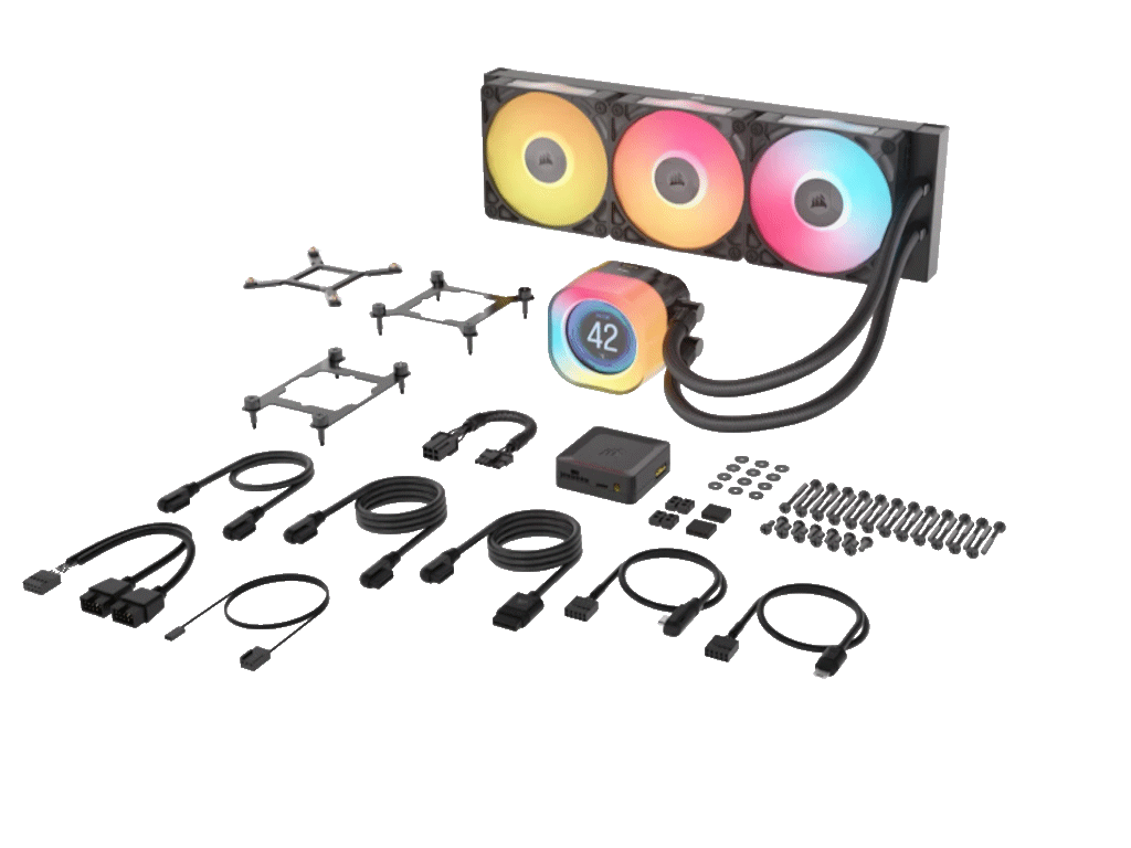 Kuler CORSAIR iCUE LINK TITAN 360 RX LCD/AIO/360mm/vodeno hladenje/crna