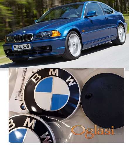 BMW znak haube E46 originalni reljefni 82 mm