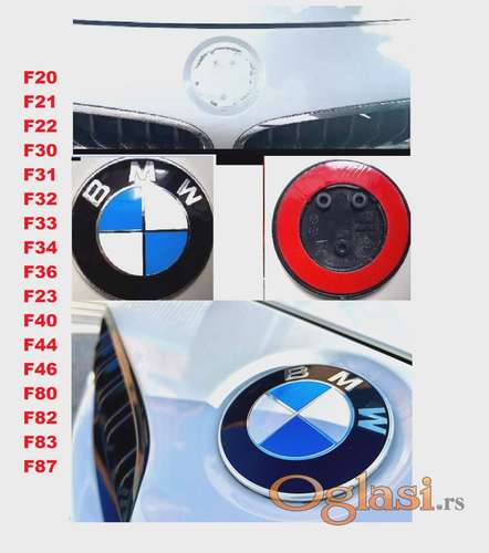 NOV, ALUMINIJUMSKI ZNAK F22 itd. F30, F34 itd.BMW orig. 51767288752 82 mm