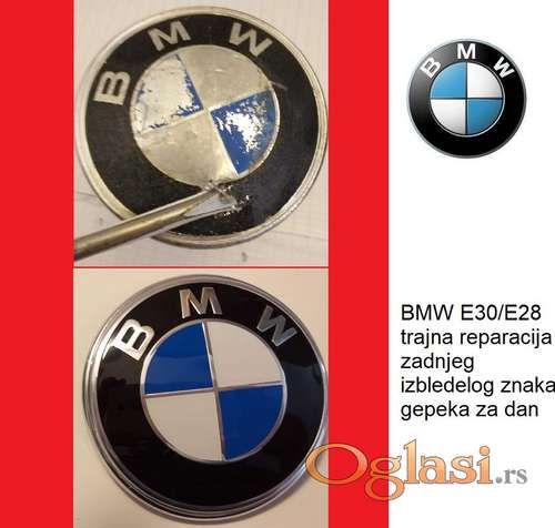 Reparacija BMW zadnjeg znaka za E30 ili E28 51141872969 I X3