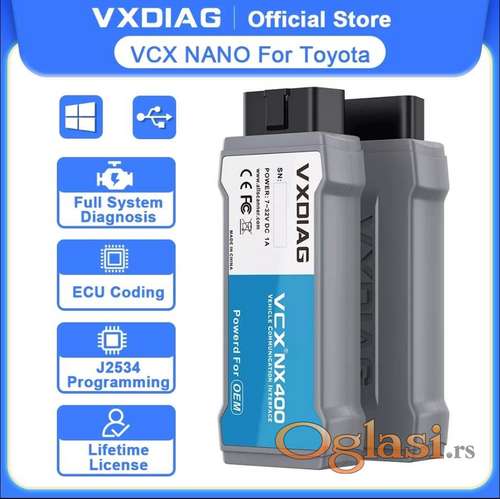 Novo - VXDIAG NANO NX400 Pro USB / WIFI Toyota Lexus OBD2