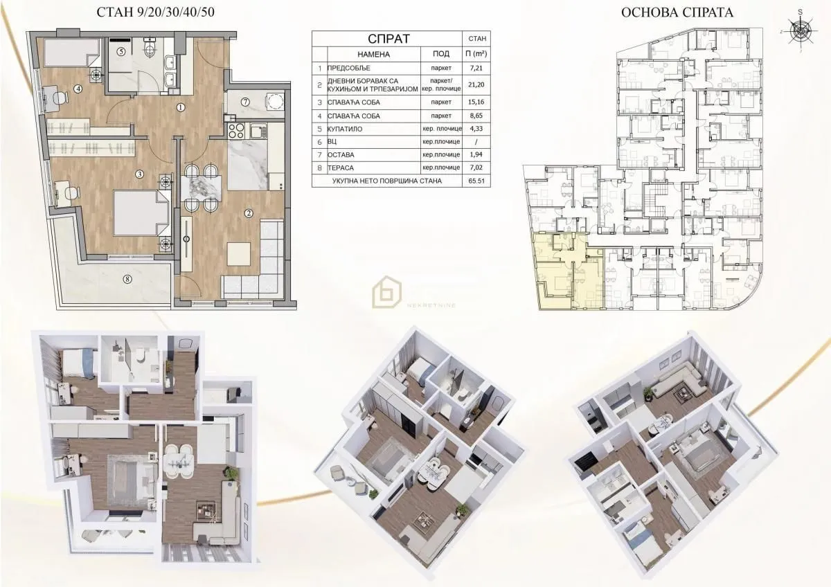 Prodaja, dvosoban stan, 65m², Pantelej, Niš