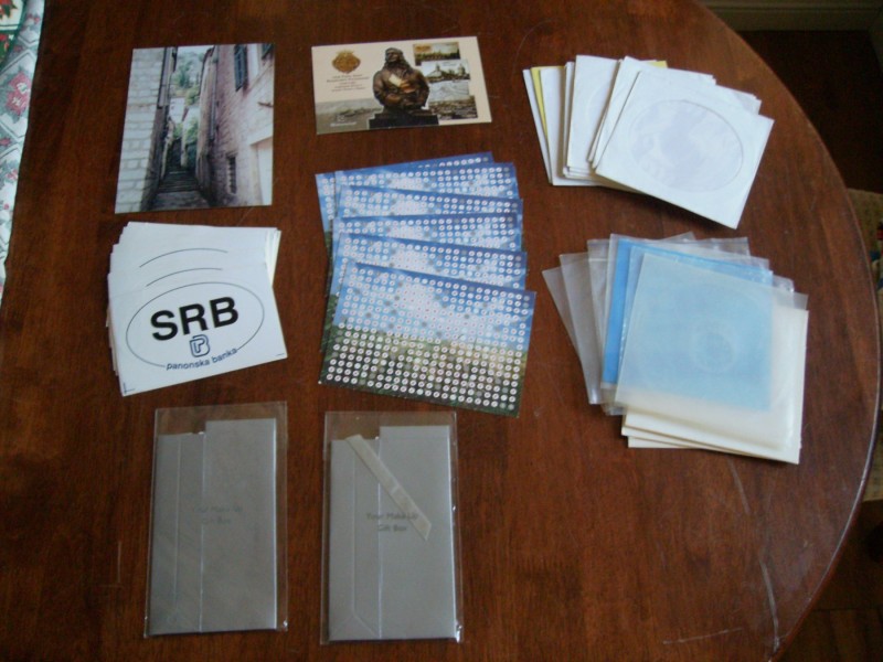 Nalepnice SRB, razglednice, kesice za CD/DVD, kutijice
