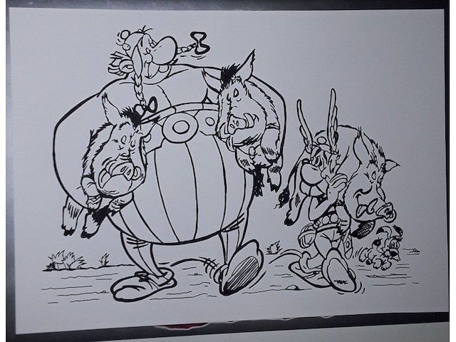 Crtez na hamer papiru 30 x 21,5 cm. - Asterix 3