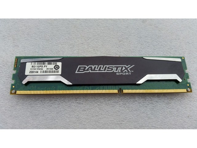8Gb DDR3 1600MHz Crucial Ballistix Gejmer XMP profil