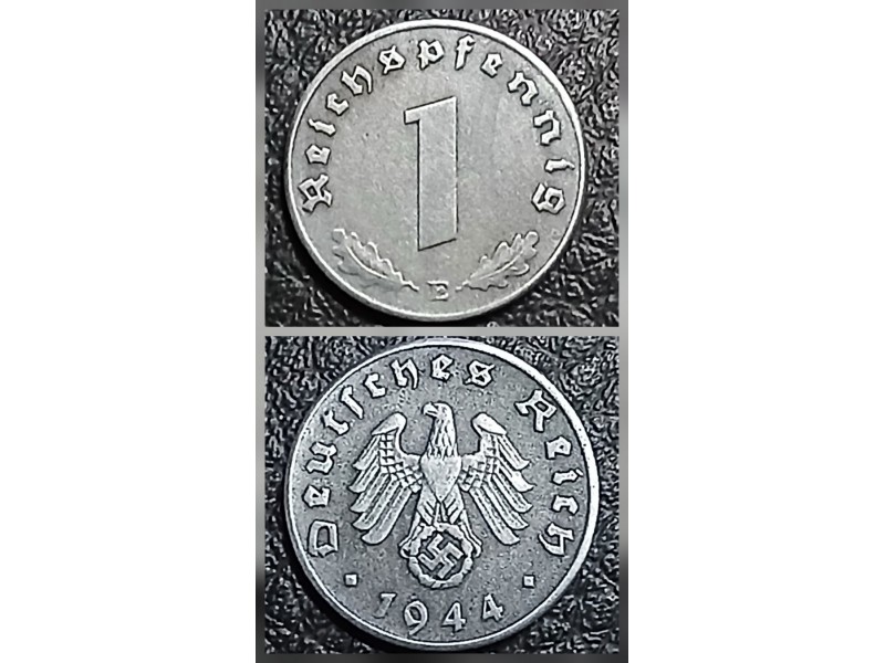 Nemačka 1 Reichspfennig 1944 E – original (Treći rajh)