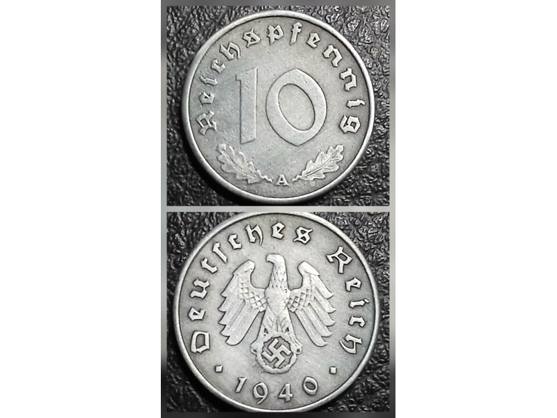 Nemačka 10 reichspfennig 1940 A (WW2 period)