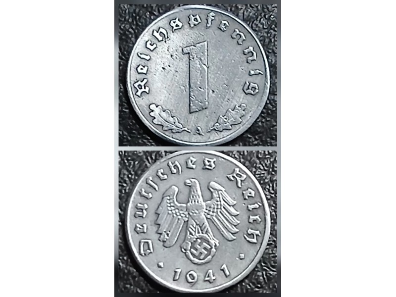 Nemačka 1 Reichspfennig 1941 A – original (Treći rajh)