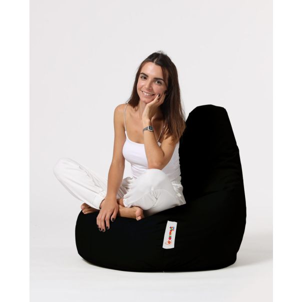 ATELIER DEL SOFA Baštenski lazy bag Drop L, crna