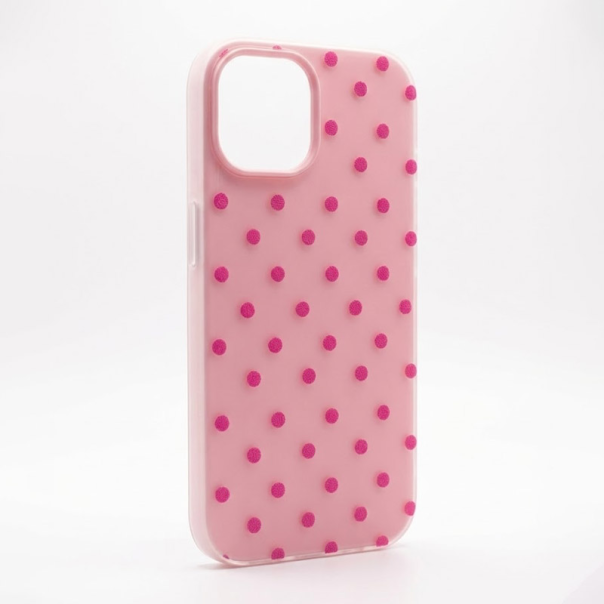 Maska za iPhone 15 Candy Dots pink