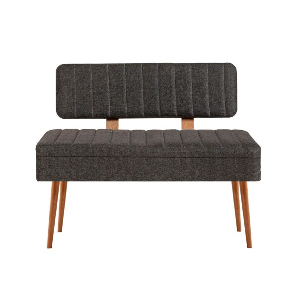 HANAH HOME Klupa Vina 1053 - 2, antracit/braon