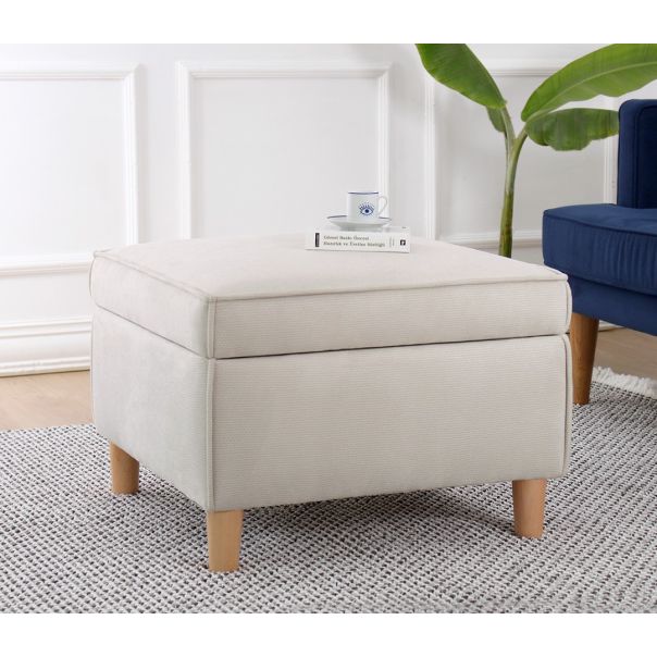 ATELIER DEL SOFA Tabure Roscen, krem