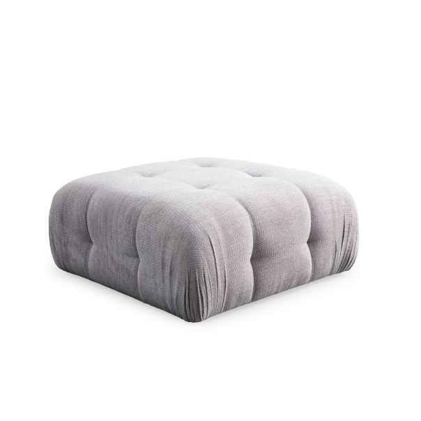 ATELIER DEL SOFA Tabure Amaris Pouffe, svetlo siva