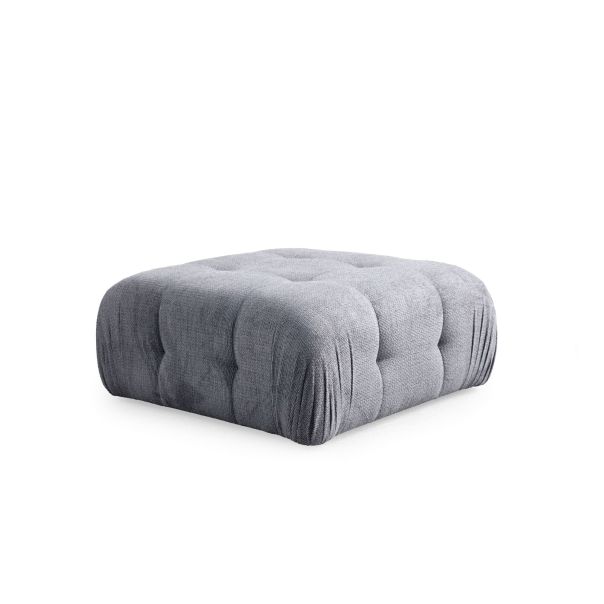 ATELIER DEL SOFA Tabure Amaris Pouffe, siva