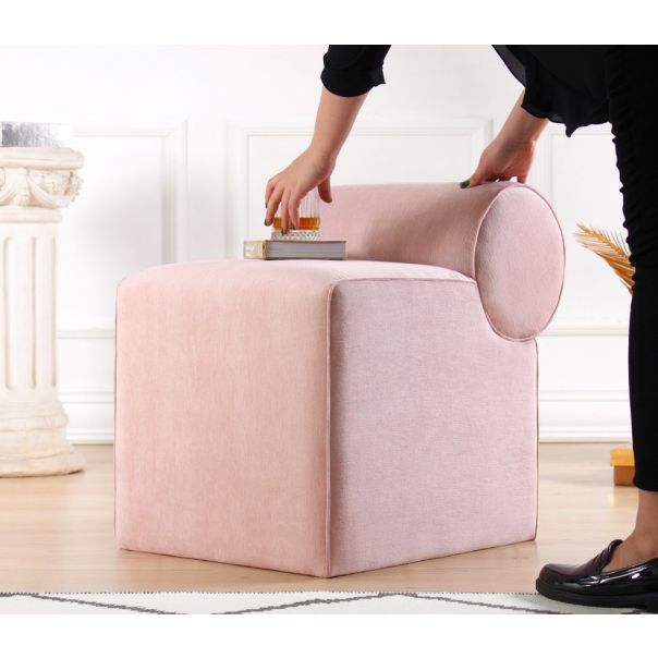 ATELIER DEL SOFA Tabure Linburg Puf, roze