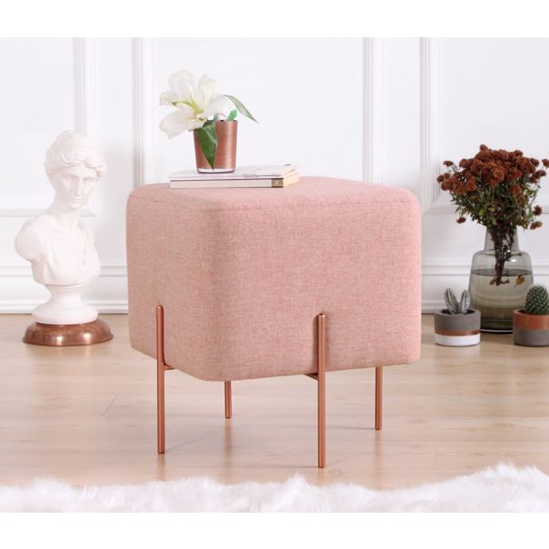 ATELIER DEL SOFA Tabure Copper 56, roze