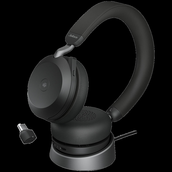 JABRA EVOLVE2 75 Link380c MS Stereo Stand Black EVOLVE2 75 headset Black MS Link 380 BT