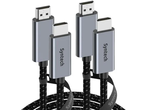 Kabel Syntech HDMI na HDMI 4K braided (2 komada) crni