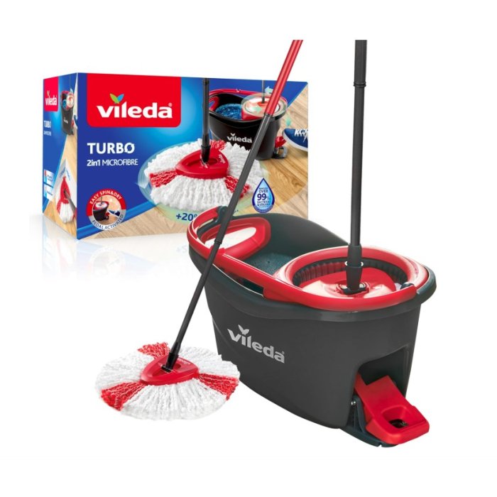 Vileda Turbo Smart set, komplet mop i kofa sa pedalom