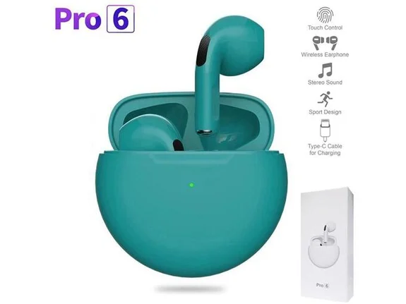 Bluetooth slusalice AirPhones Pro 6 HQ zelene