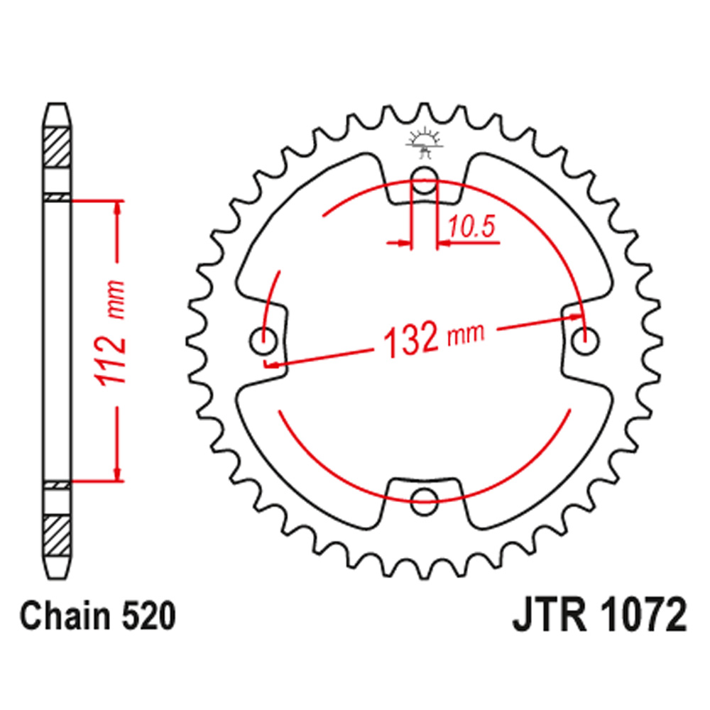 Lančanik zadnji JTR1072 Kymco MXU 250 (520) 38 zuba