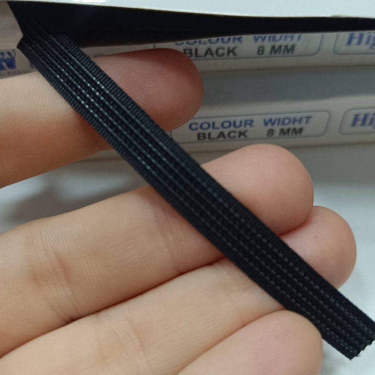 Fišbajn traka na metar crna 8mm