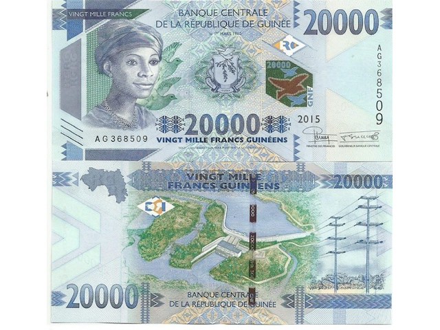 Guinea 20000 francs 2015. UNC 20.000 francs