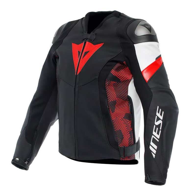 DAINESE AVRO 5 KOŽNA JAKNA CRN/CRV/BEL