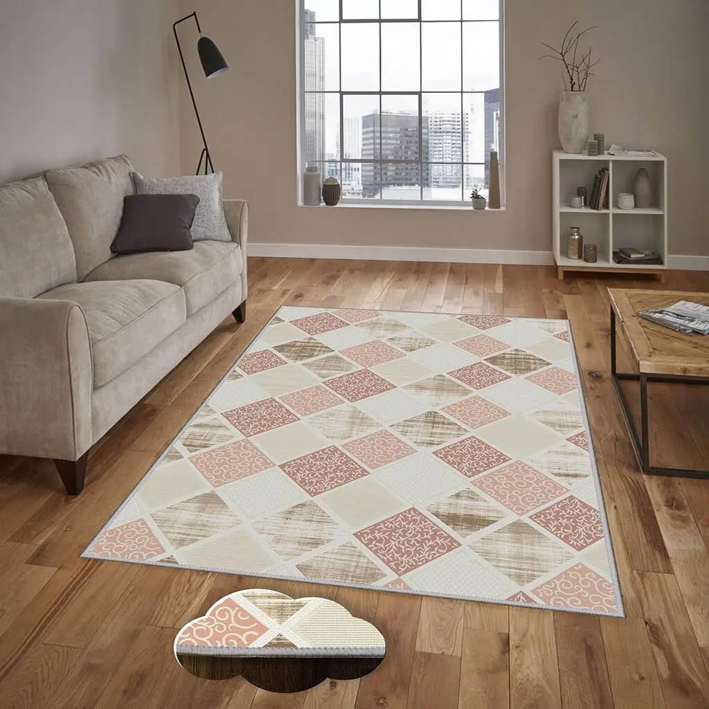 Conceptum Hypnose Tepih Eexfab1142, Pravougaoni, 80 x 120 cm, Krem-roze