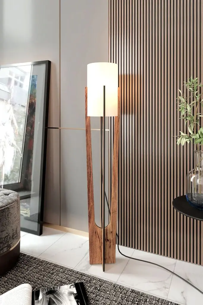 Opviq Podna lampa Minimalist, 135 cm, Smeđa