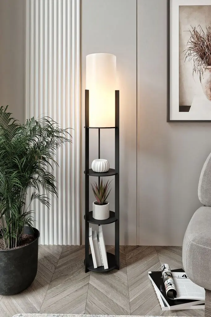 Opviq Podna lampa Radiante, 135 cm, Crna