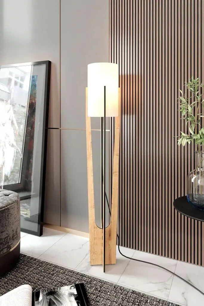 Opviq Podna lampa Minimalist, 135 cm, Krem