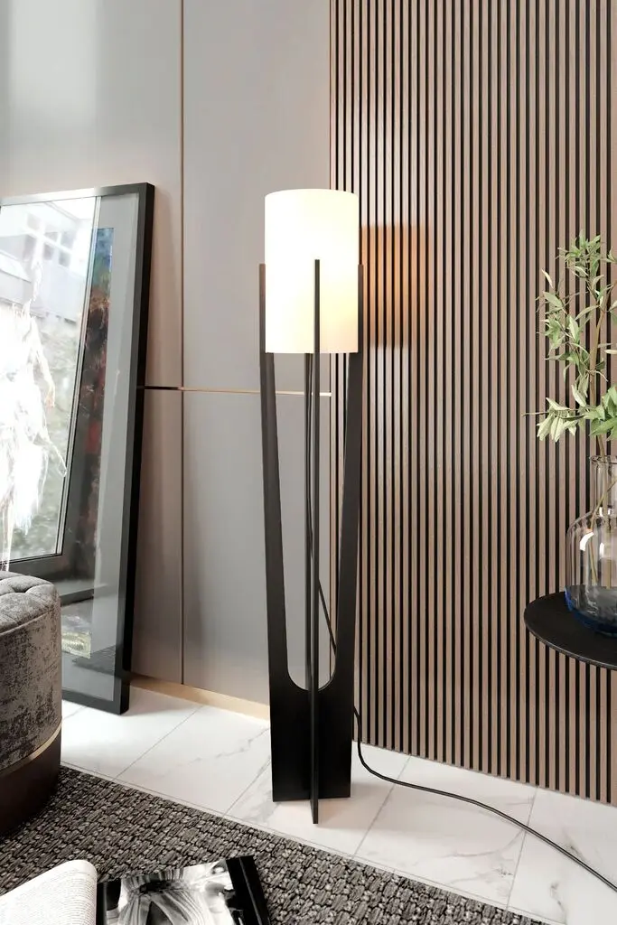 Opviq Podna lampa Minimalist, 135 cm, Crna